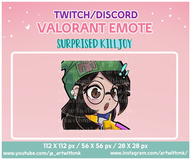 EMOTE Valorant Suprised Killjoy Emote for Twitch / Discord - Kawaii ...