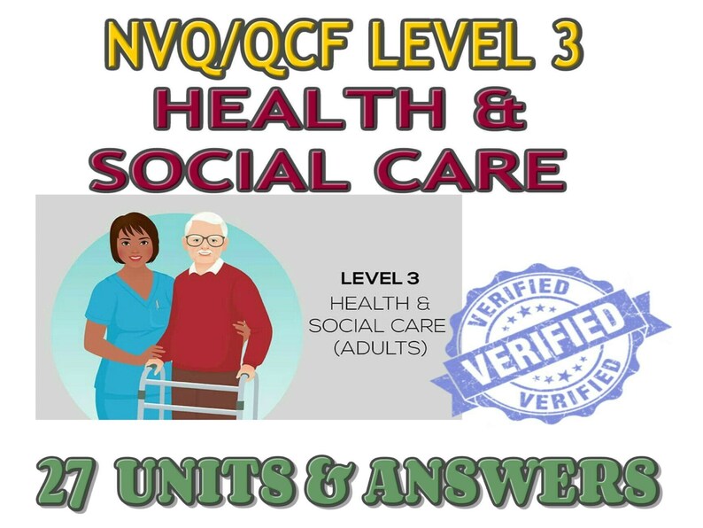 Nvq Level 3 QCF Diploma Health and Social Care 27 Units Guidance ...
