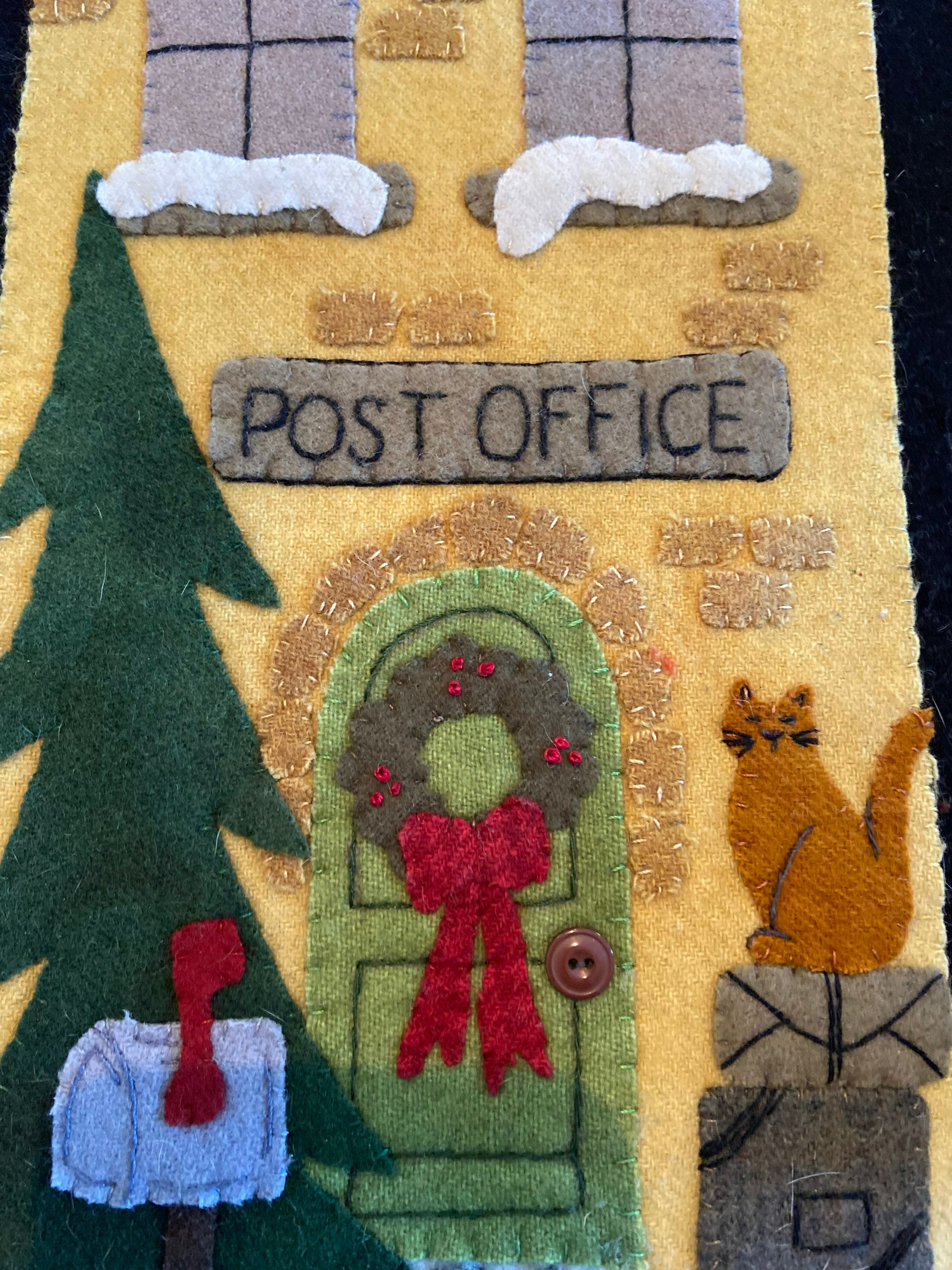 Wool Applique Pattern “mistletoe Lane-post Office” - Etsy
