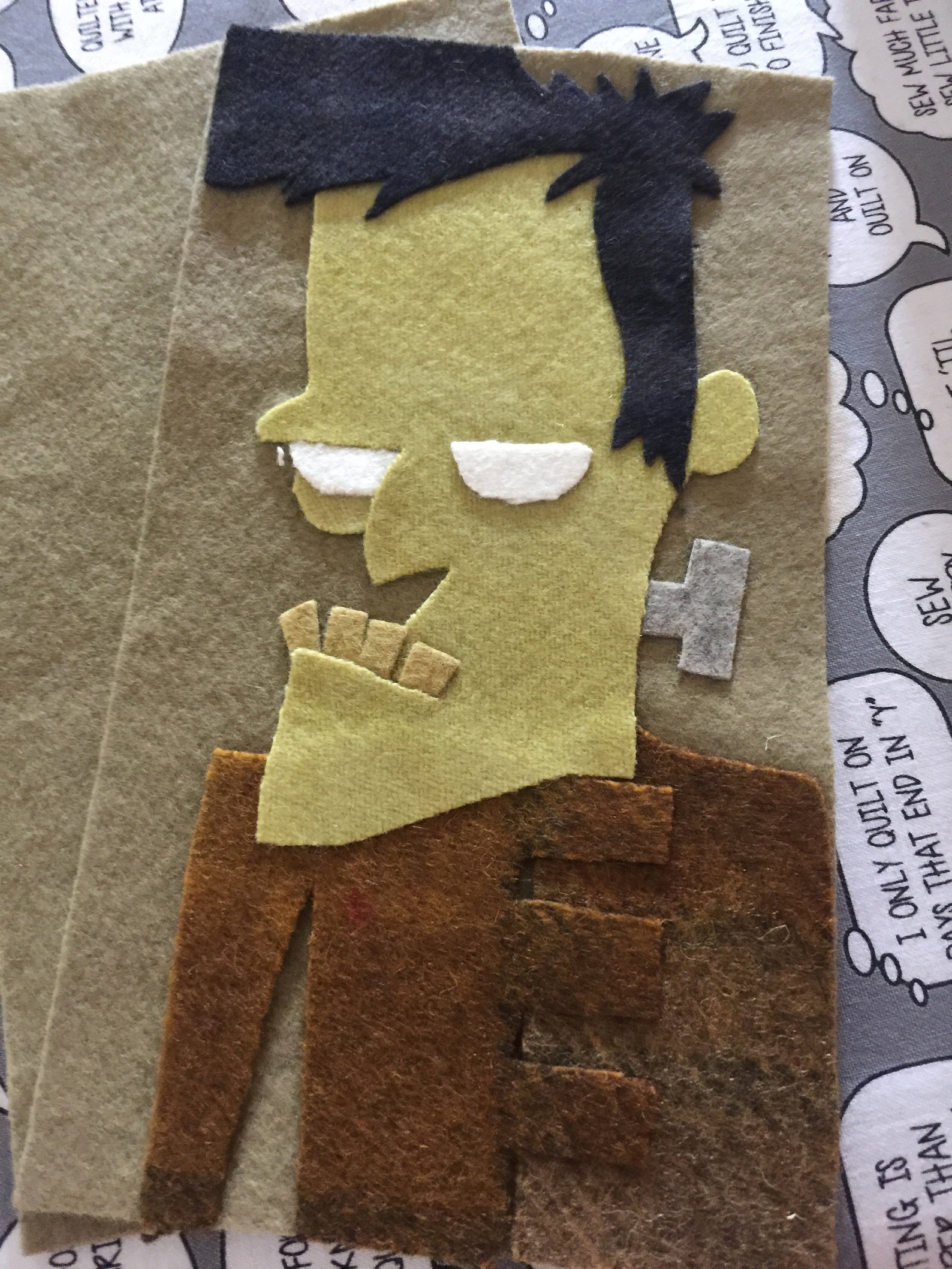 Wool Applique Pattern frankie Stitches - Etsy