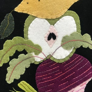 Wool Appliqué Pattern “garden Goodies” Wall Hanging - Etsy
