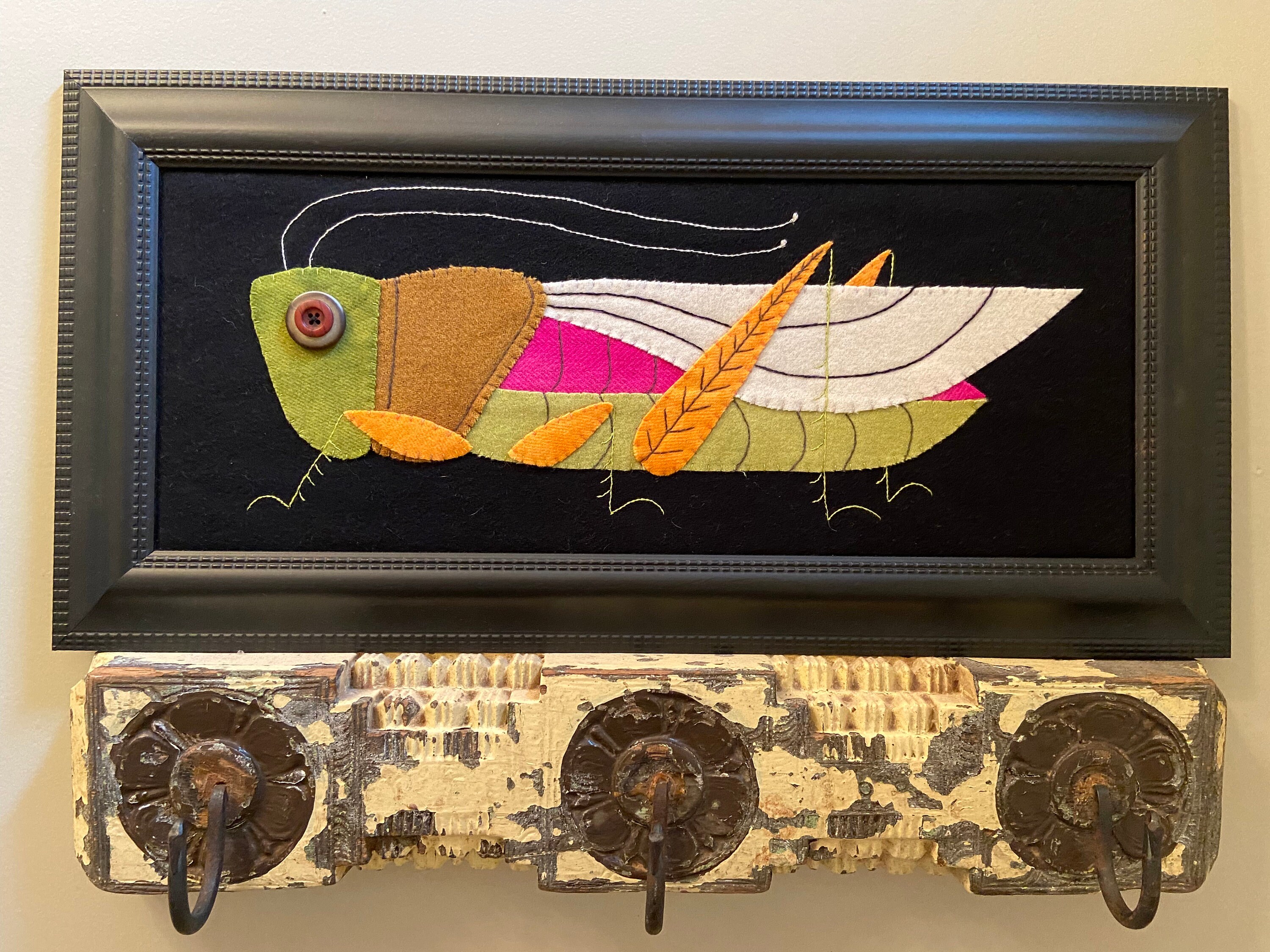 Wool Applique Pattern “fiddle Sticks” Wall Hanging - Etsy