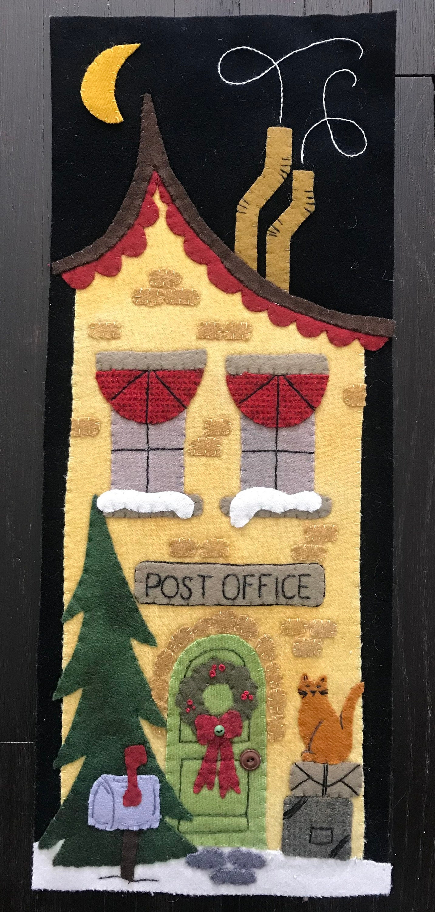 Wool Applique Pattern “mistletoe Lane-post Office” - Etsy