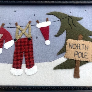 Wool Applique Pattern “winter Woolies” Wall Hanging - Etsy