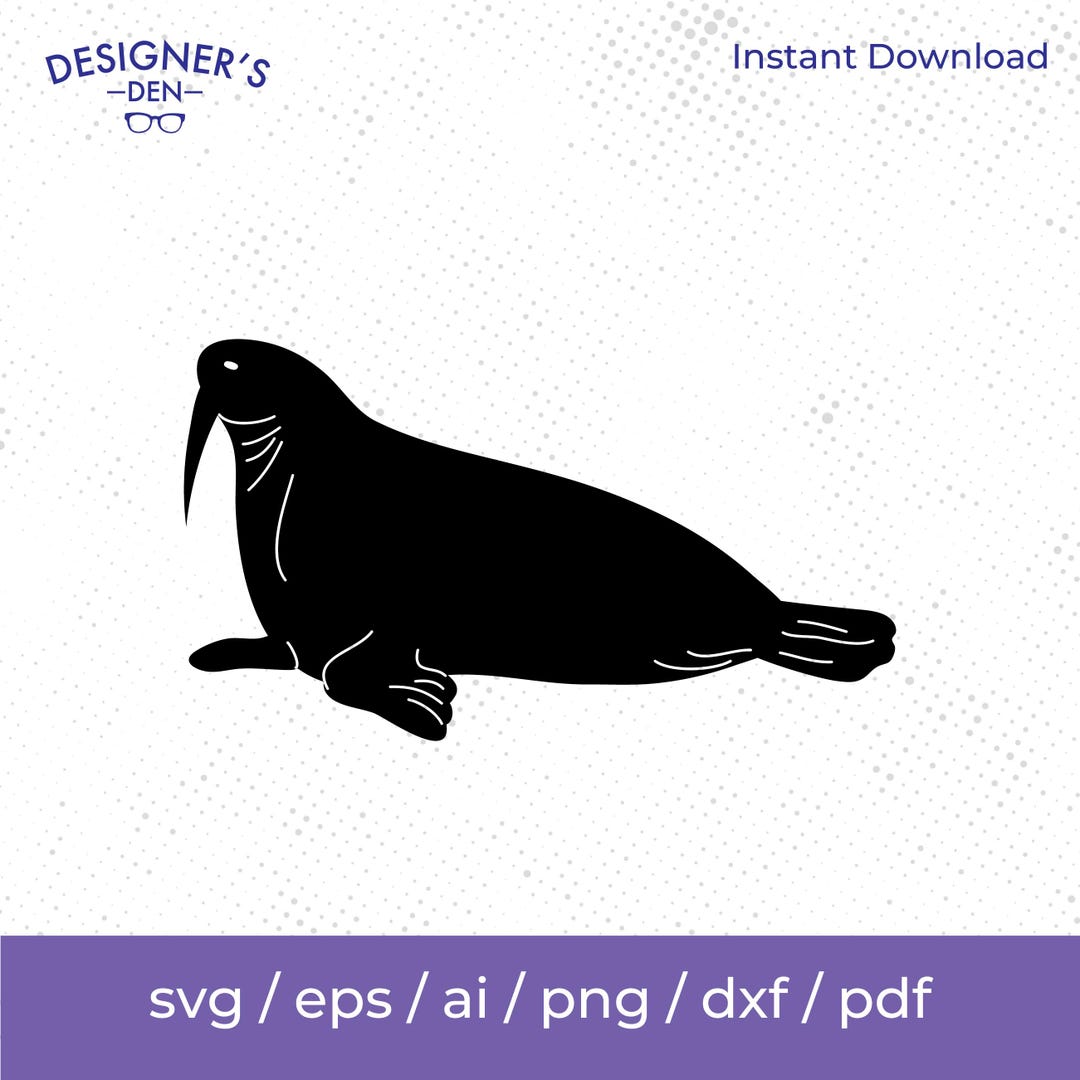 Walrus Svg, Animal SVG, Svg, Png, Dxf, Jpeg, Digital Download, Cut File ...