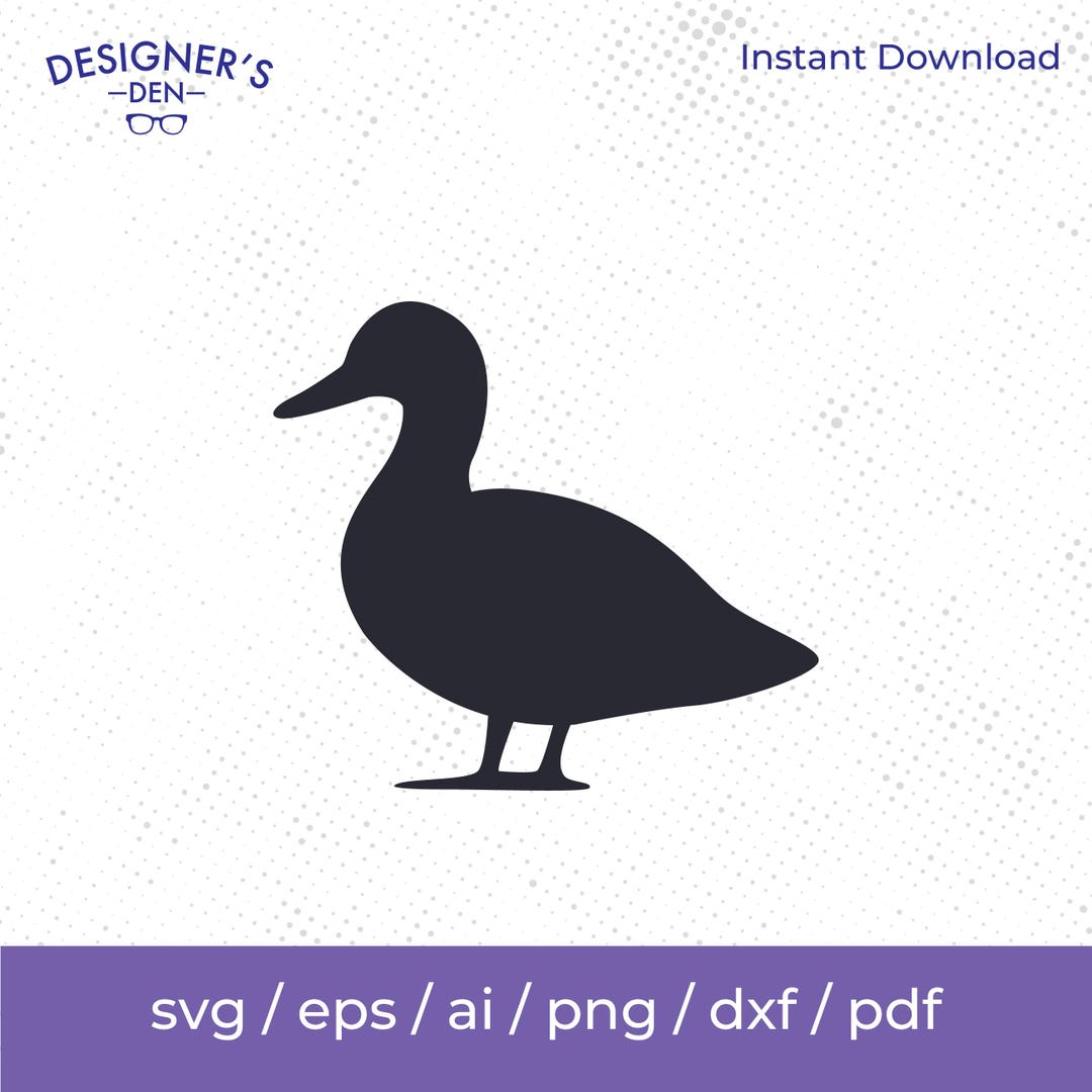 Duck SVG Cut File: Animal Vector Clipart for Cricut, Silhouette ...