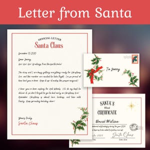 Editable Santa Letter & Certificate Bundle DIY Printable Christmas ...