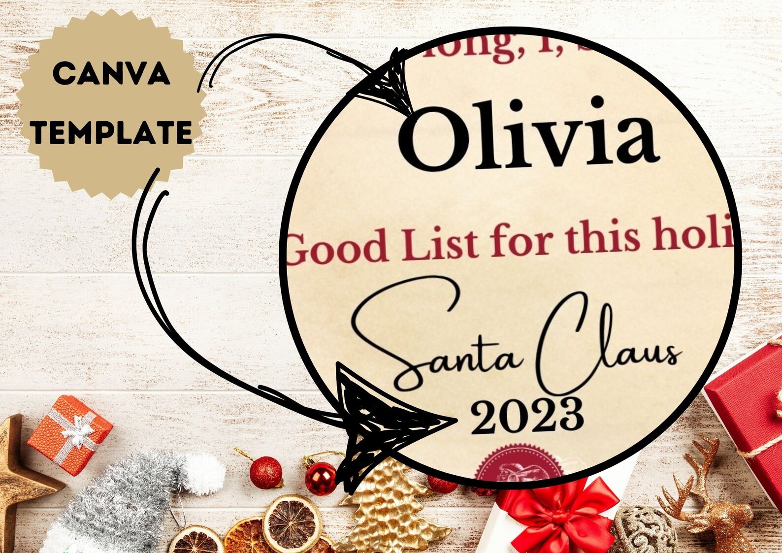 Customizable Santa Letter Kit Editable Personalized Christmas Letter ...