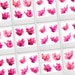 24 Shades of Pink Color Splash Clipart - Digital PNG Files,splash ...