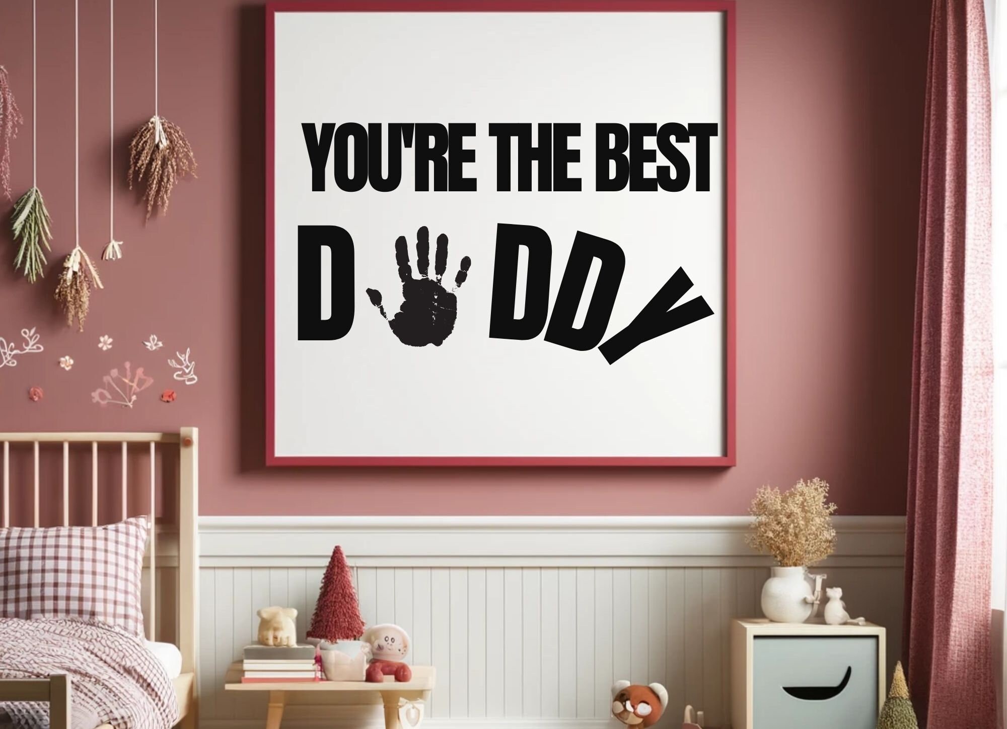 Customizable You're the Best Dad Digital Print,personalized Handprint ...