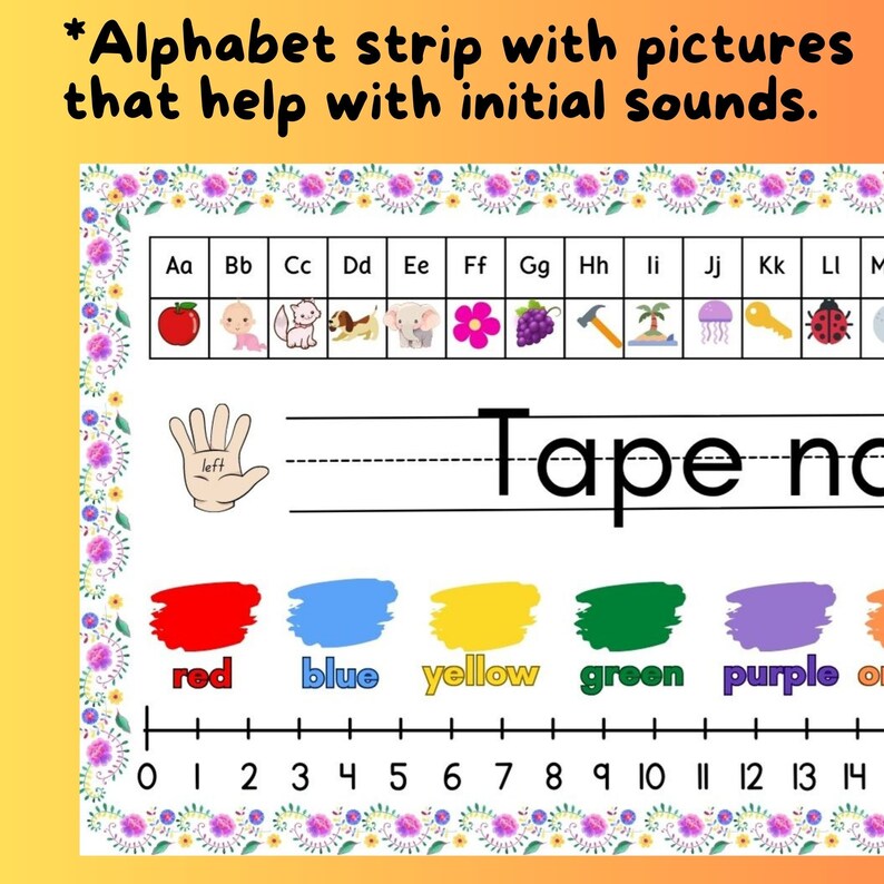 EDITABLE Name Tags.name Plates Rainbow,name Tags for School Editable ...