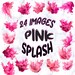 24 Shades of Pink Color Splash Clipart Digital PNG - Etsy