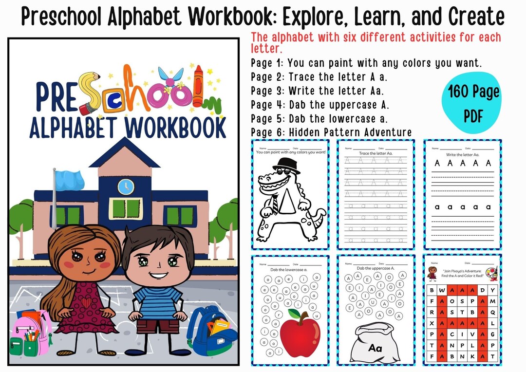 Interactive Preschool ABC Workbook: Digital Learning Binder for ...