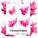 24 Shades of Pink Color Splash Clipart - Digital PNG Files,splash ...