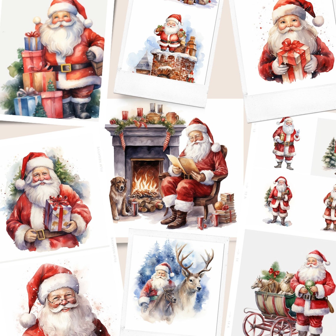 Exclusive Santa Claus PNG Graphics Versatile High-quality - Etsy
