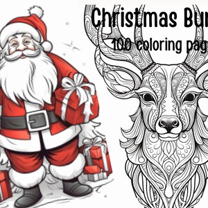 100-page Christmas Wonderland Coloring Book - Festive Scenes for Adults ...