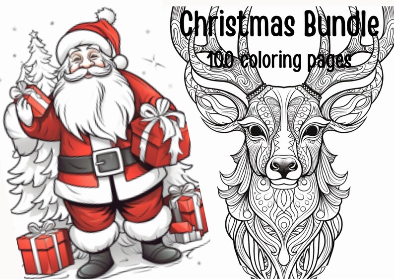 100-page Christmas Wonderland Coloring Book - Festive Scenes for Adults ...