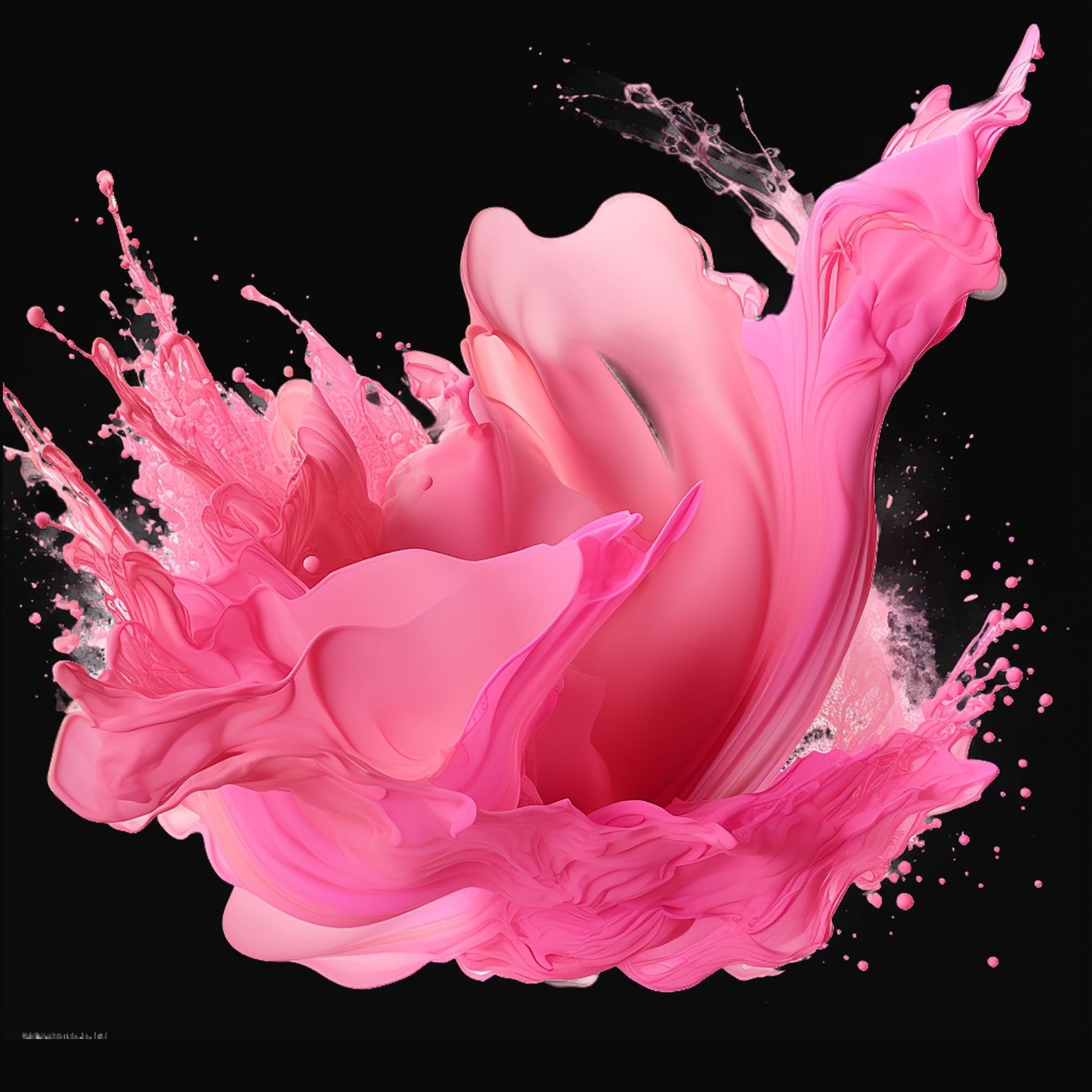 24 Shades of Pink Color Splash Clipart - Digital PNG Files,splash ...