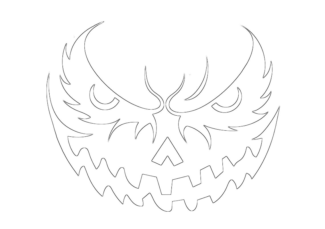 24 Printable Pumpkin Carving Stencils: 48 Pages in A4-sized PDF ...