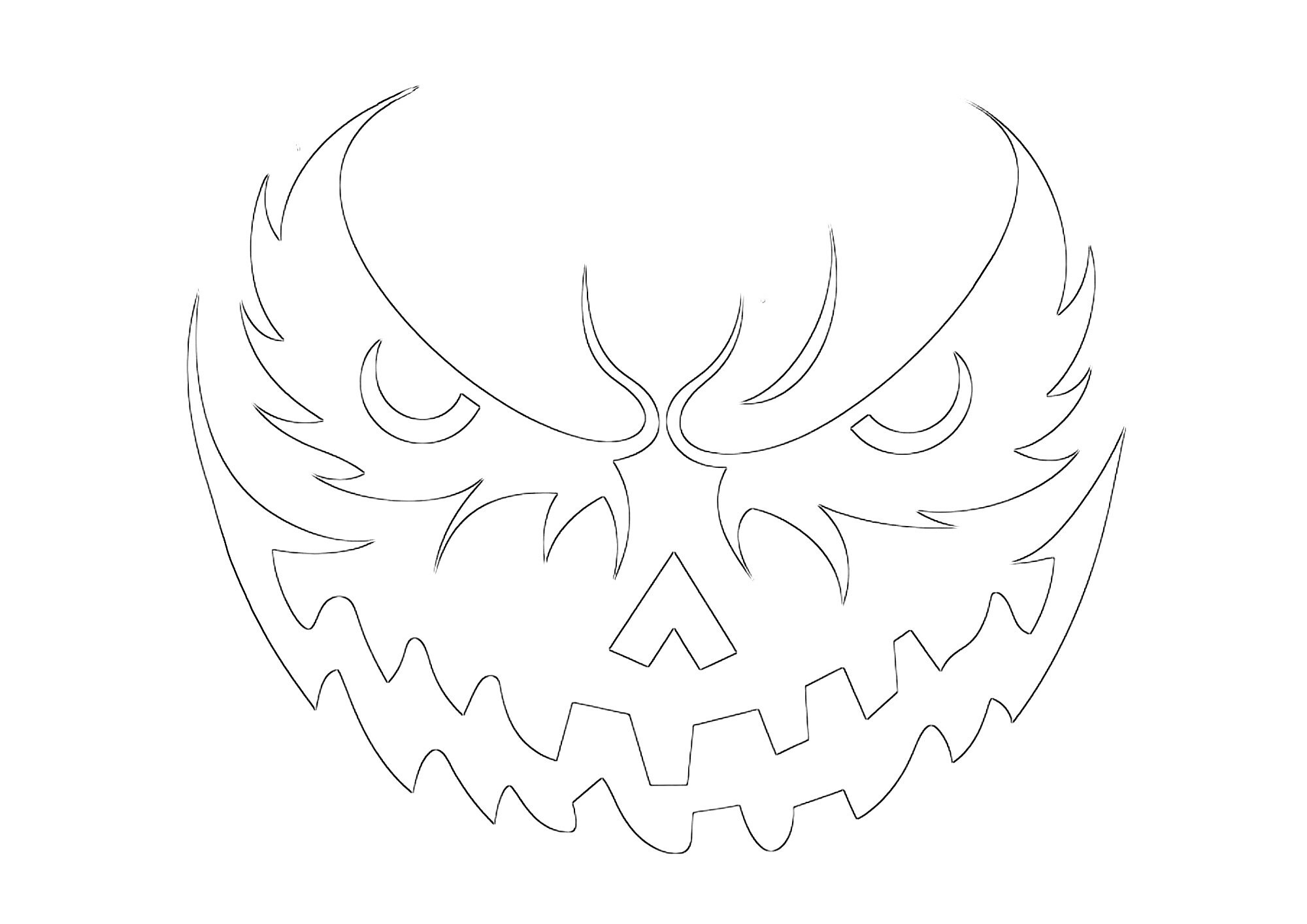 24 Printable Pumpkin Carving Stencils: 48 Pages in A4-sized PDF ...