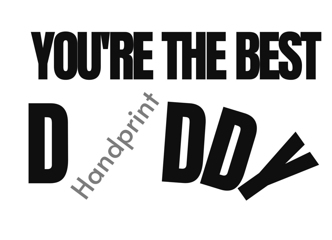 Customizable You're the Best Dad Digital Print,personalized Handprint ...