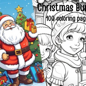 100-page Christmas Wonderland Coloring Book - Festive Scenes for Adults ...