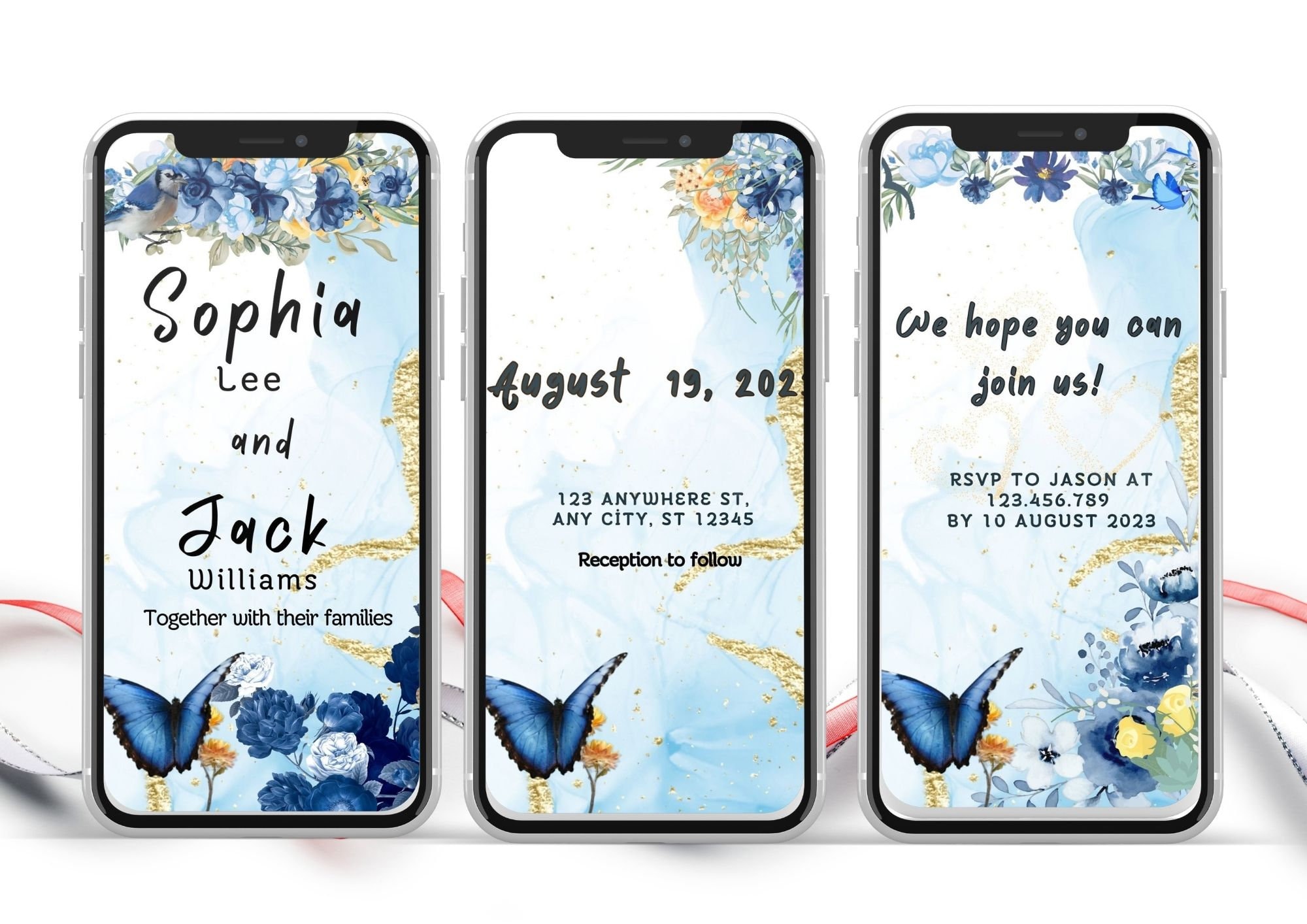 Custom Animated Wedding Invitation Video Personalized Save the Date ...