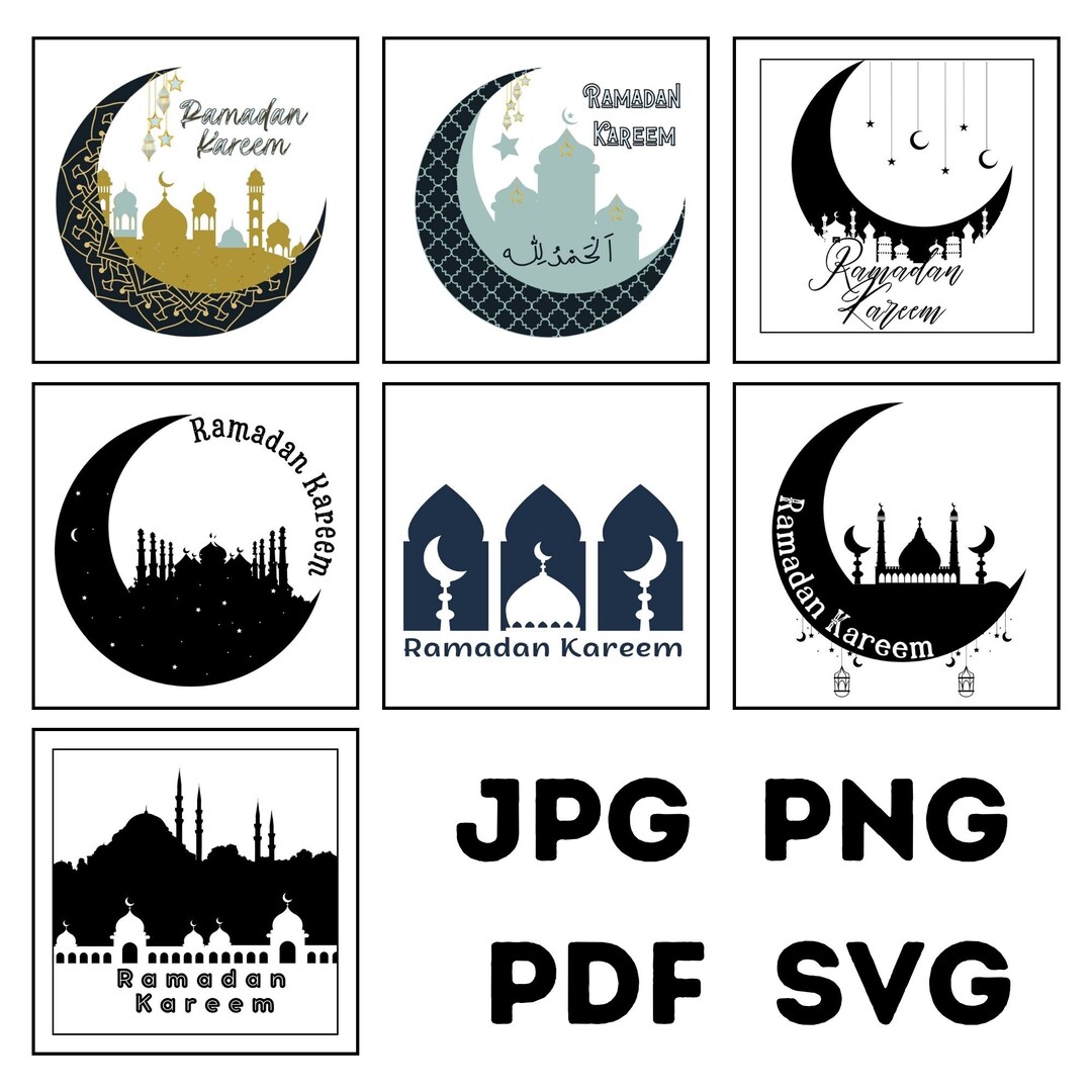 Ramadan Kareem SVG Pack, Ramadan Gift, Mubarak Svg, Happy Ramadan Svg ...
