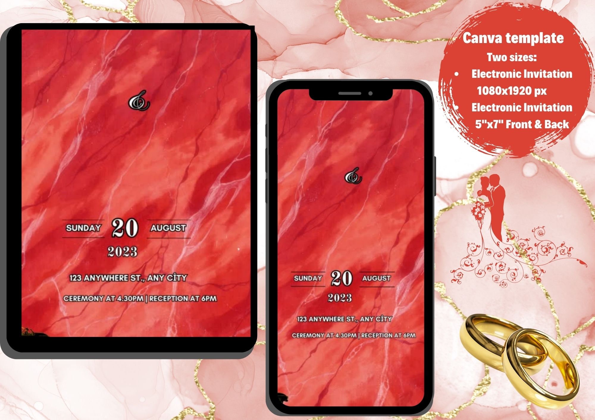 Wedding Invitation,digital Template,electronic Invitation, and Animated ...