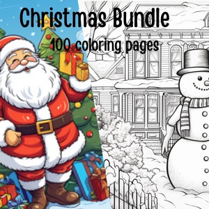 100-page Christmas Wonderland Coloring Book - Festive Scenes for Adults ...