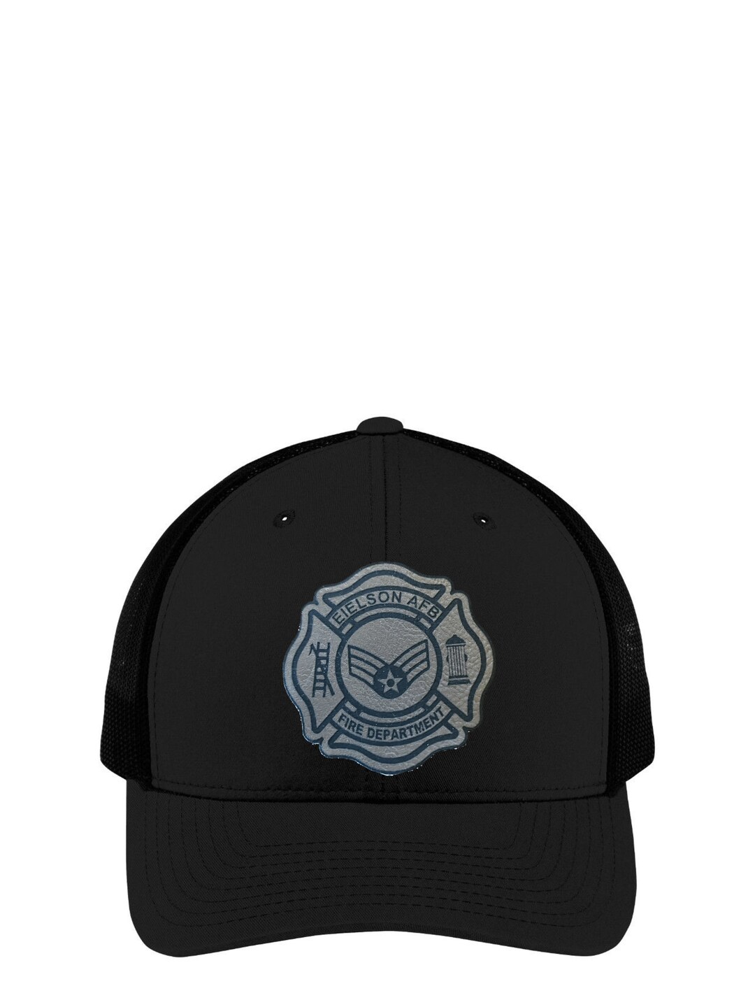 US Airforce Firefighter Badge Custom Leather Patch Trucker - Etsy