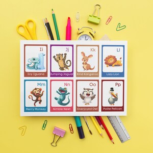 ABC Animal Alphabet Flashcards - Vibrant & Educational, Whimsical ...
