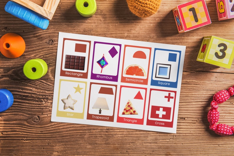Geo Shape Flashcards - Printable & Instant Download for Kindergarten ...