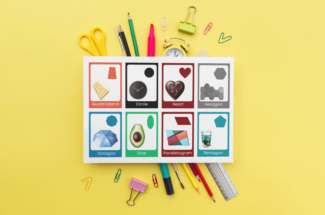 Geo Shape Flashcards - Printable & Instant Download for Kindergarten ...