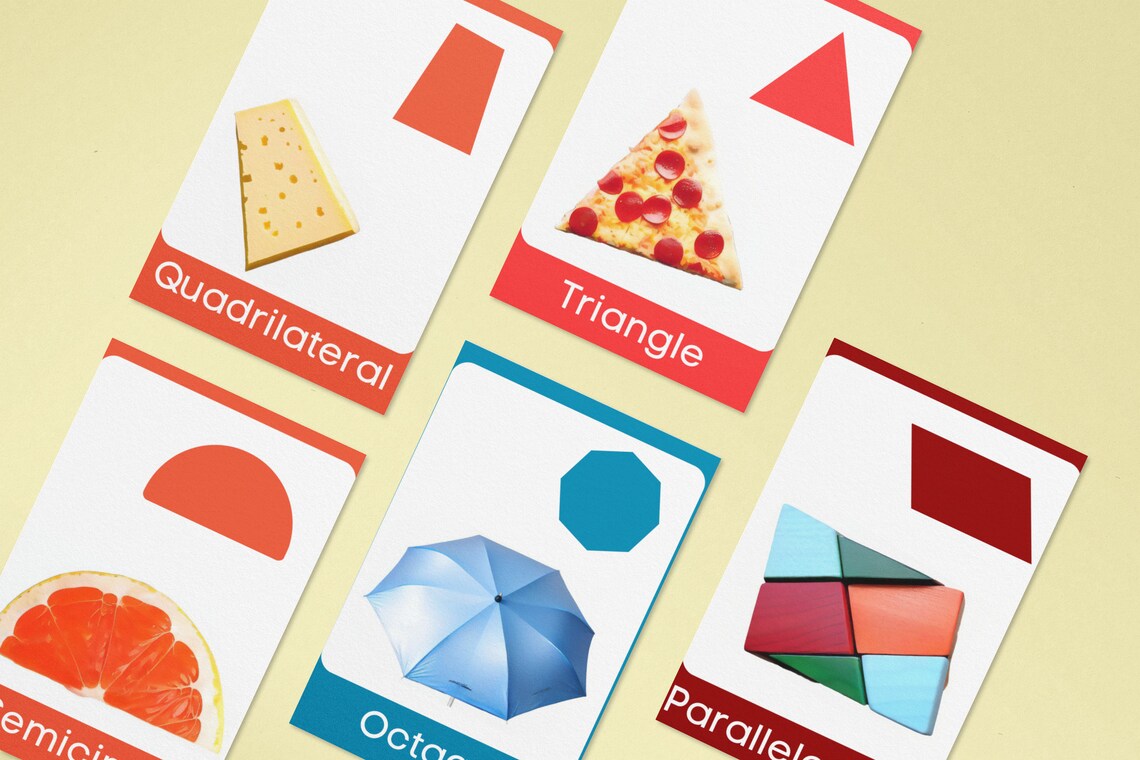 Geo Shape Flashcards Printable & Instant Download for Kindergarten ...