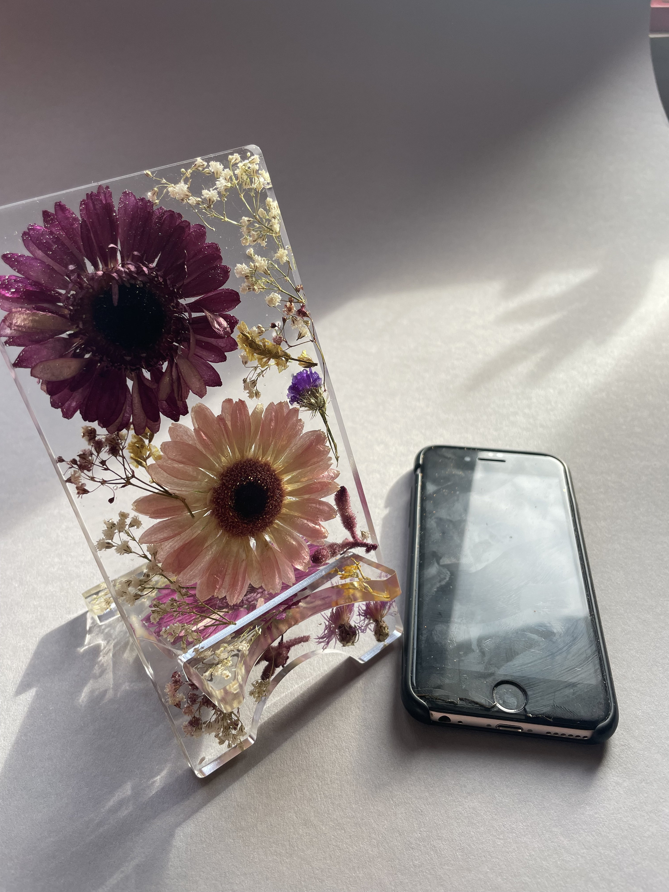 Phone Stand Transparent Phone Stand Epoxy Resin Phone Stand - Etsy