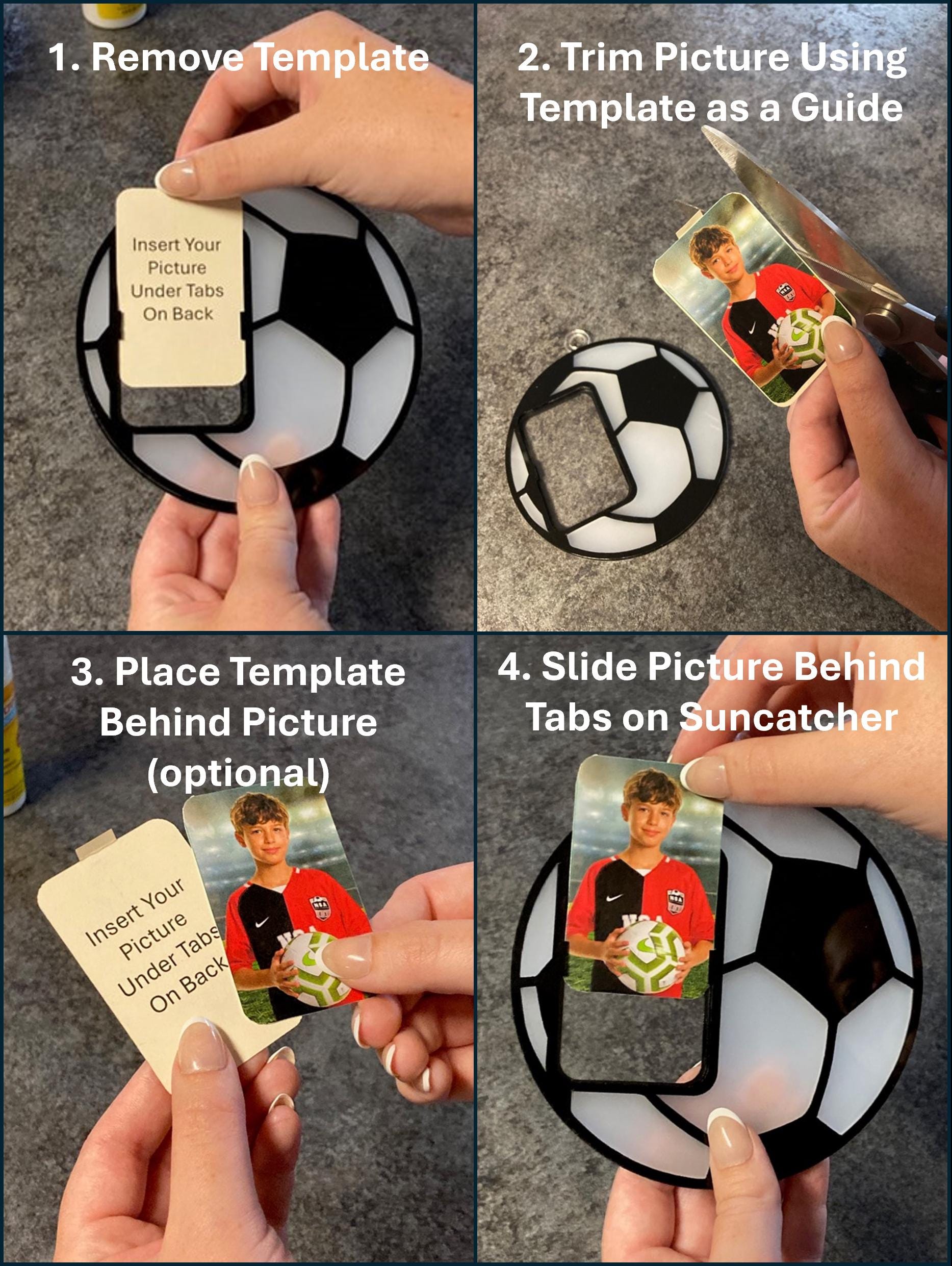 Patriotic American Flag Suncatcher With Built-in Picture Frame - Etsy