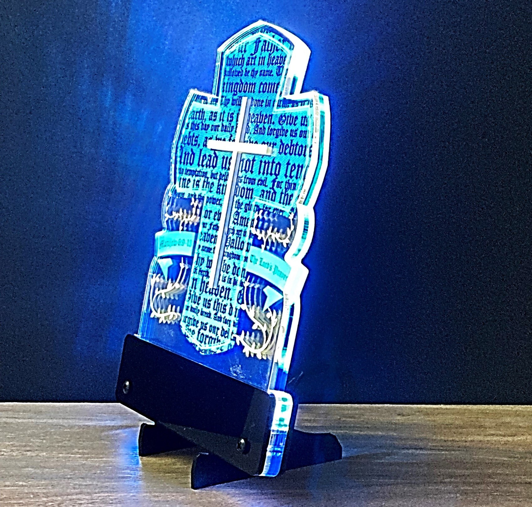 Prayer Cross LED Light Display - Etsy