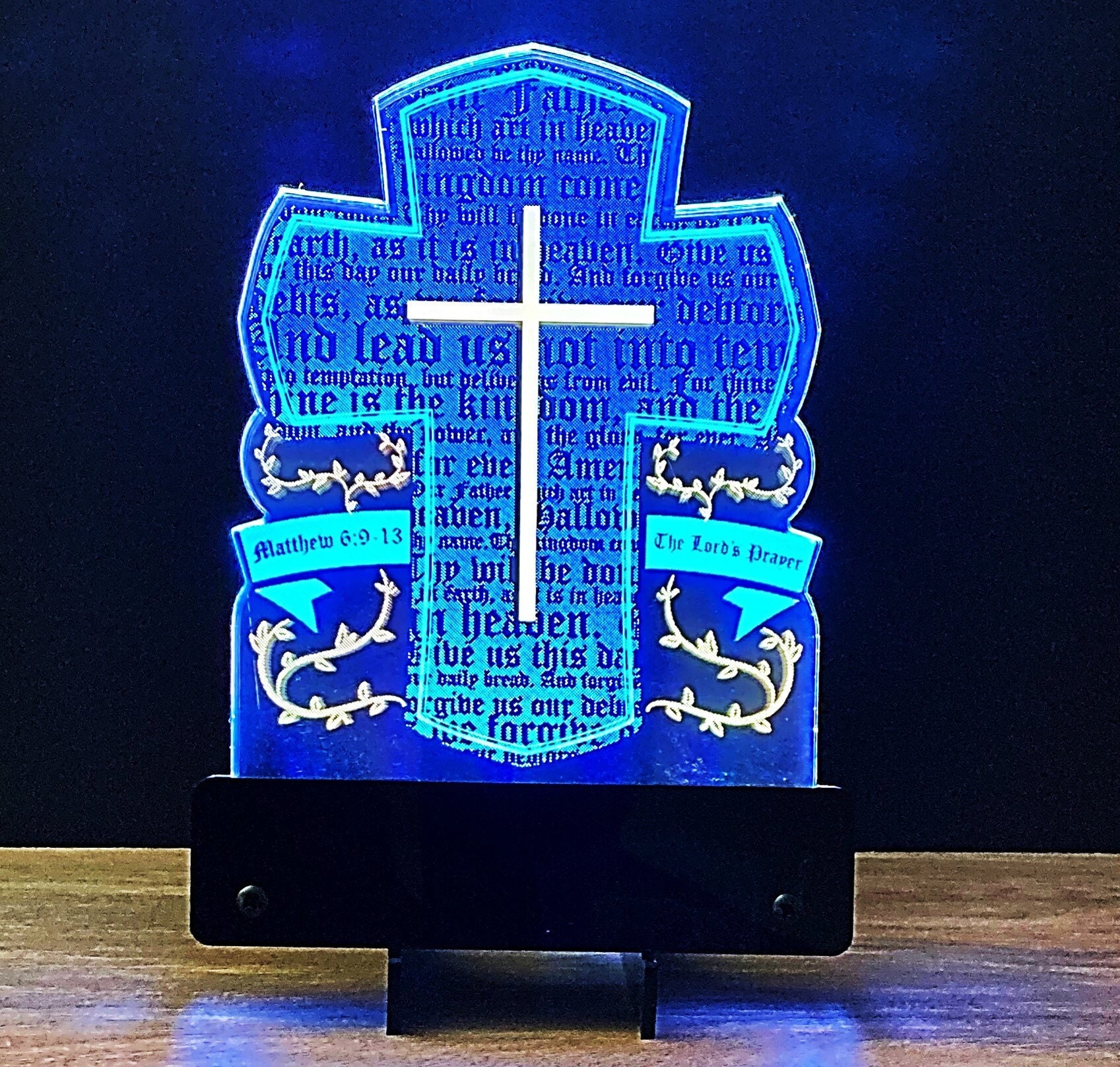 Prayer Cross LED Light Display - Etsy
