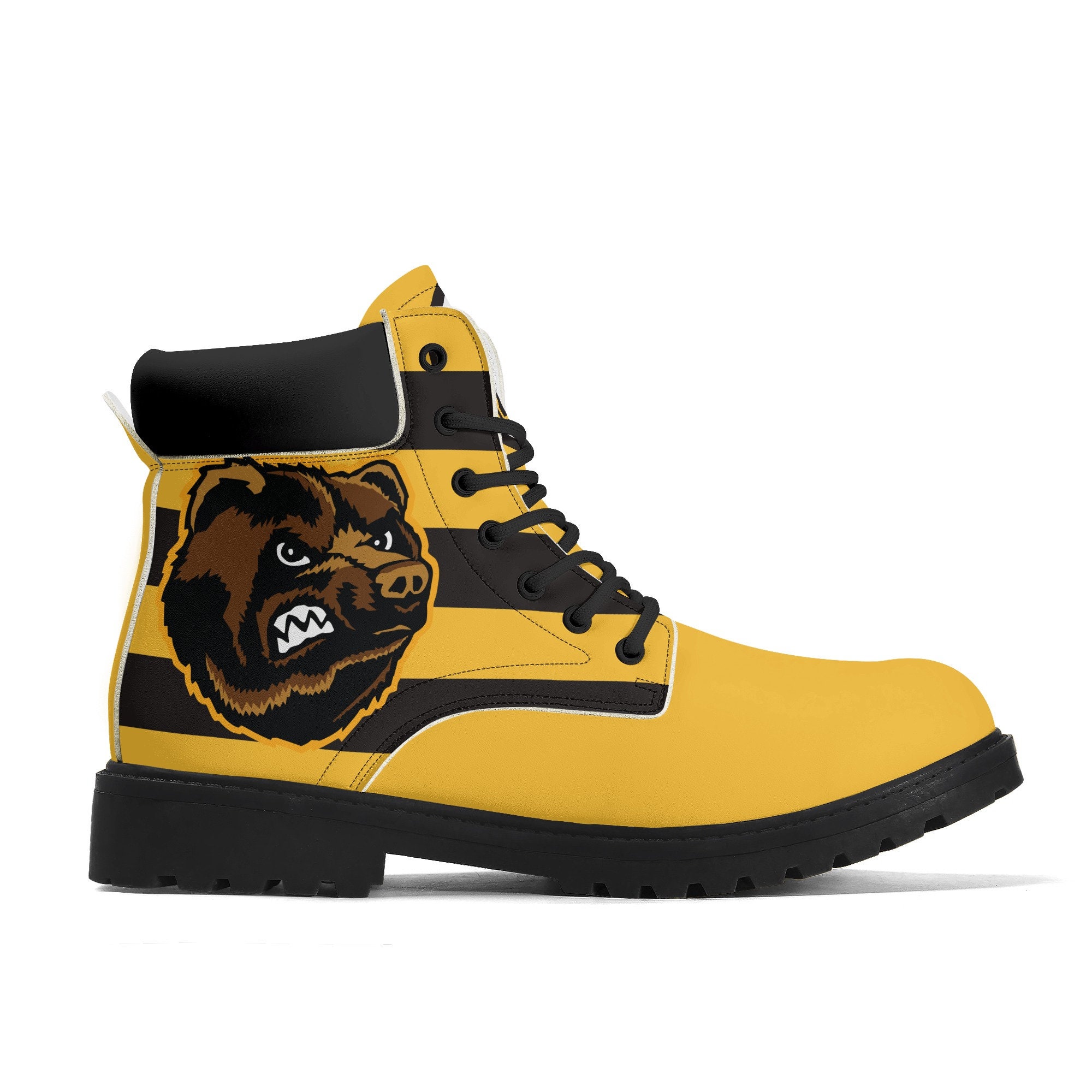 Boston Bruins Inspired Leather All Season Boots - Etsy