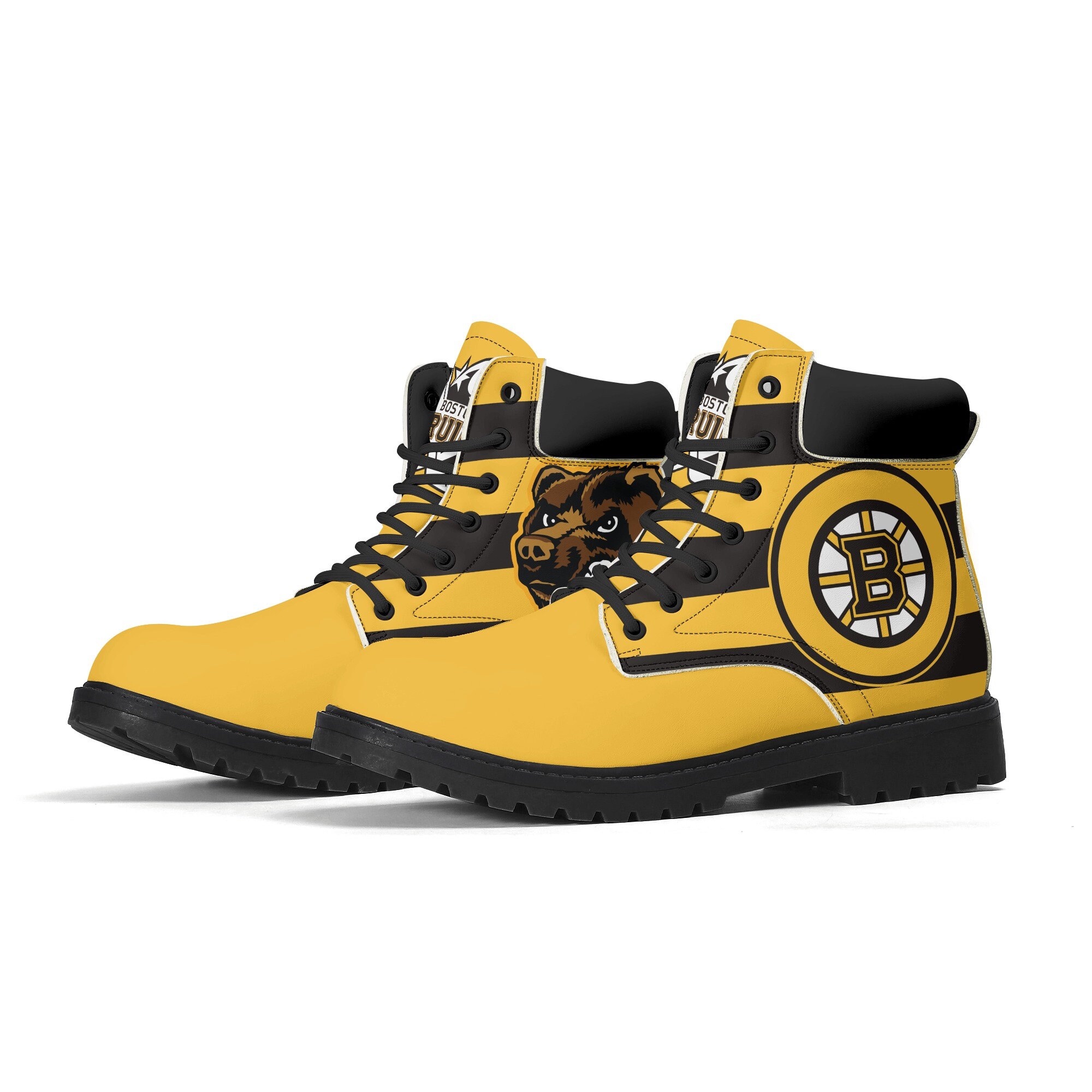 Boston Bruins Inspired Leather All Season Boots - Etsy