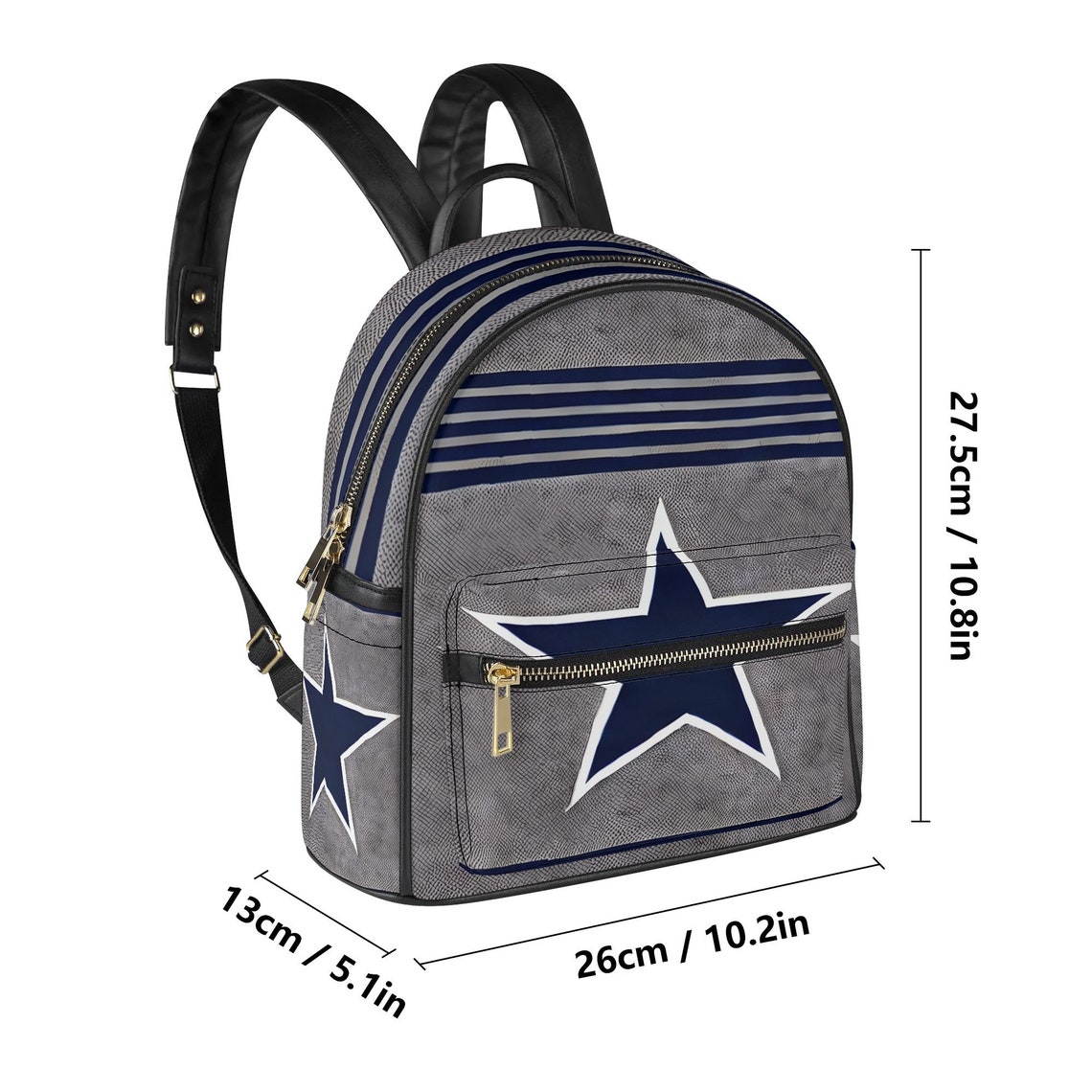 Dallas Cowboys Inpired Custom PU Leather 10" Miniature Backpack - Etsy