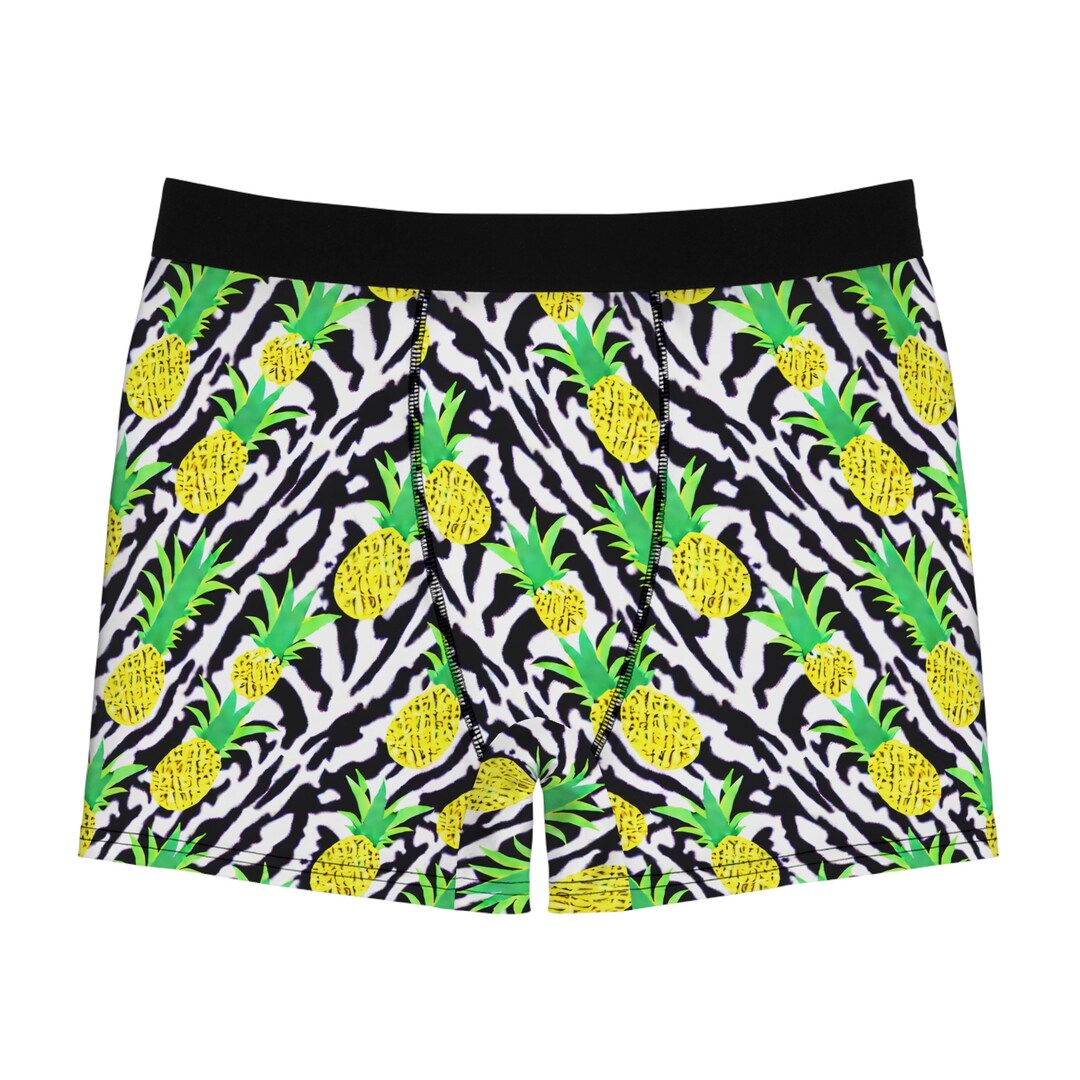 Pineapple Zebra Men's Boxer Briefs Fundies - Etsy