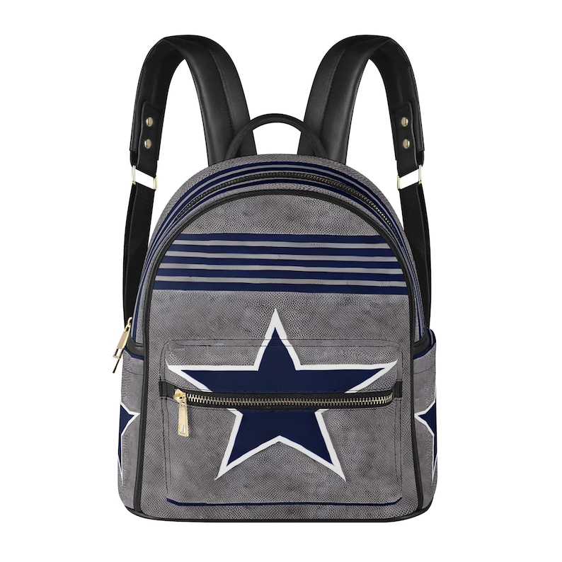 Dallas Cowboys Inpired Custom PU Leather 10" Miniature Backpack - Etsy