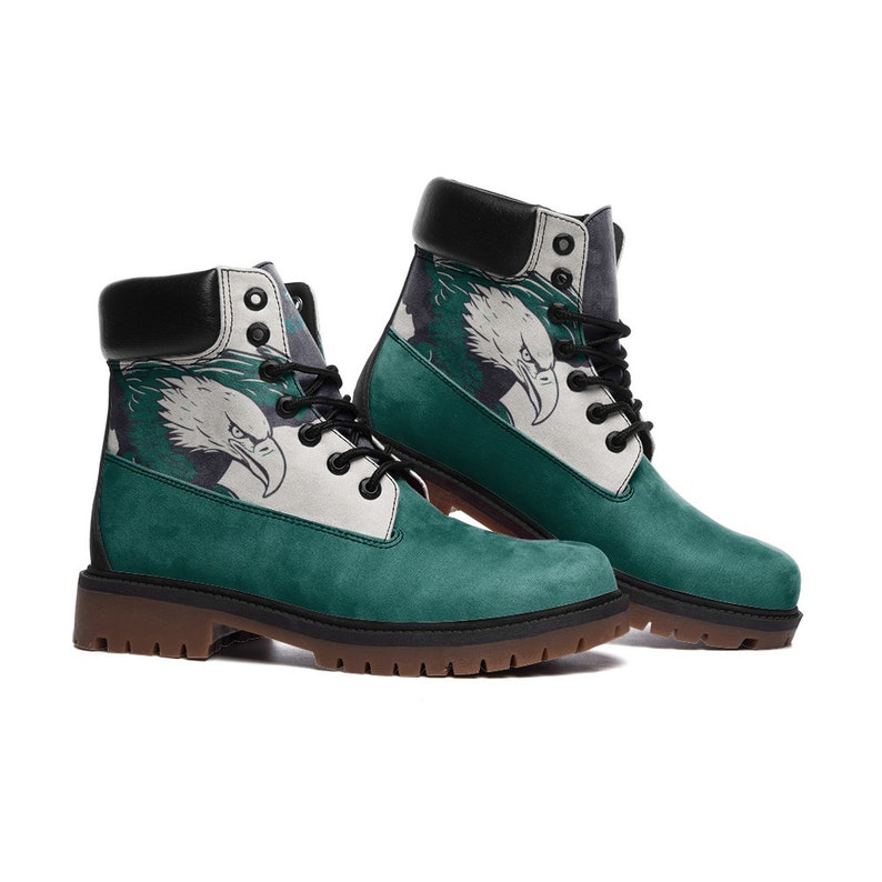 Philidelphia Eagles Inspired Casual Leather Lightweight Boots - Etsy