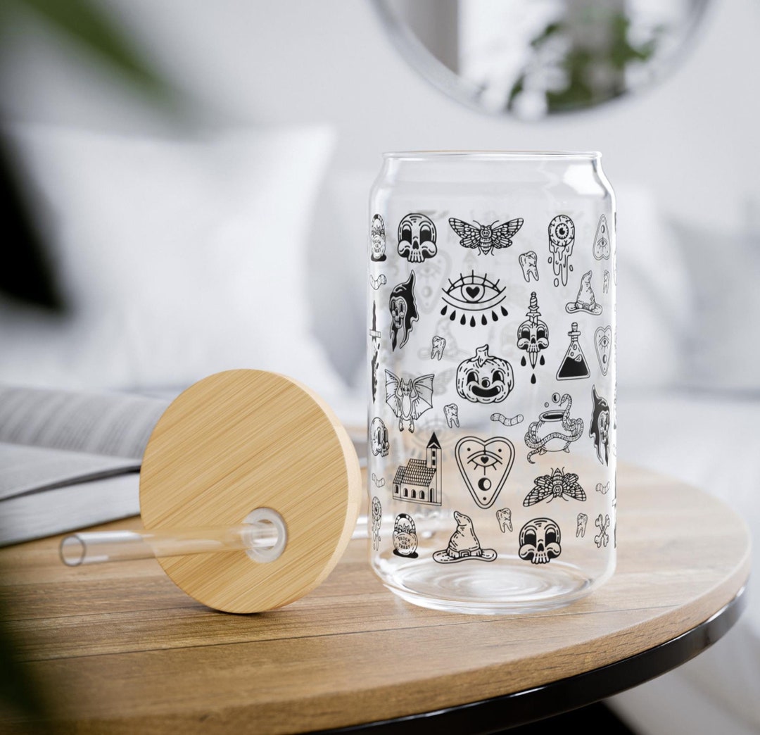 Spooky Halloween Ghost Glass, Halloween Spooky Drink-ware, Halloween ...