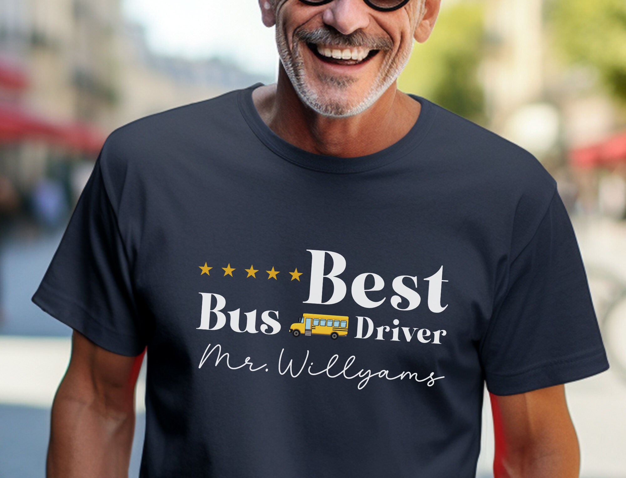 School Bus Driver T-shirt, Custom Name Best Bus Driver Gift, Bus Driver ...