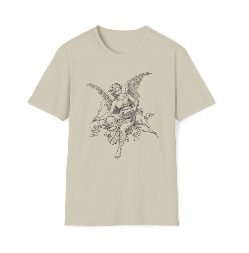 Angel Christian Cherub Tee, Angelic Inspiration Artsy, Art T-shirt for ...