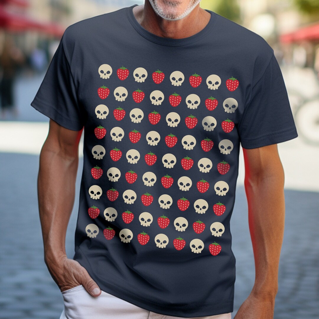 Strawberry Skeleton Shirt, Fruits Garden Shirt, Aesthetic Clothing ...