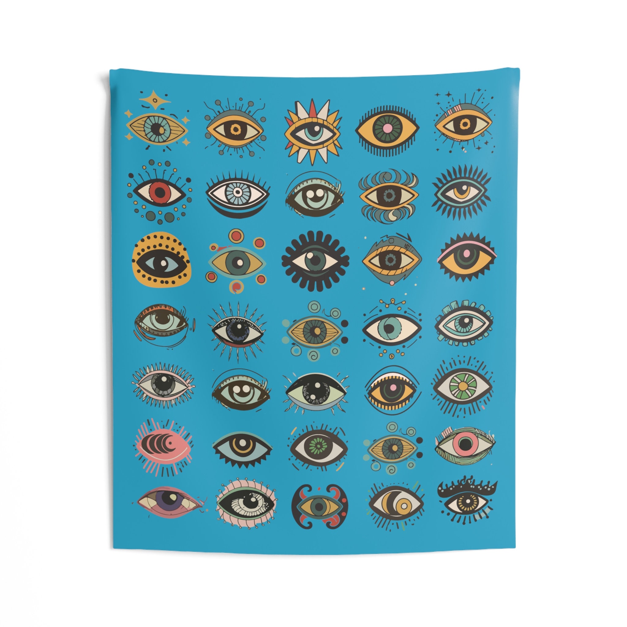 Eye Mystic Tapestry, Mysticism Third Eye Gift, Evil Eyes Pattern ...